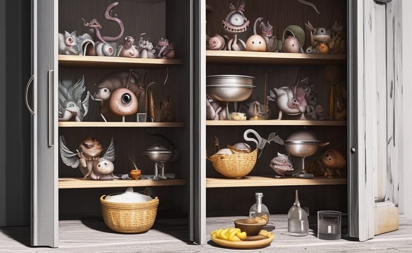 Monsters in the kitchen - AI Generated Artwork - NightCafe Creator