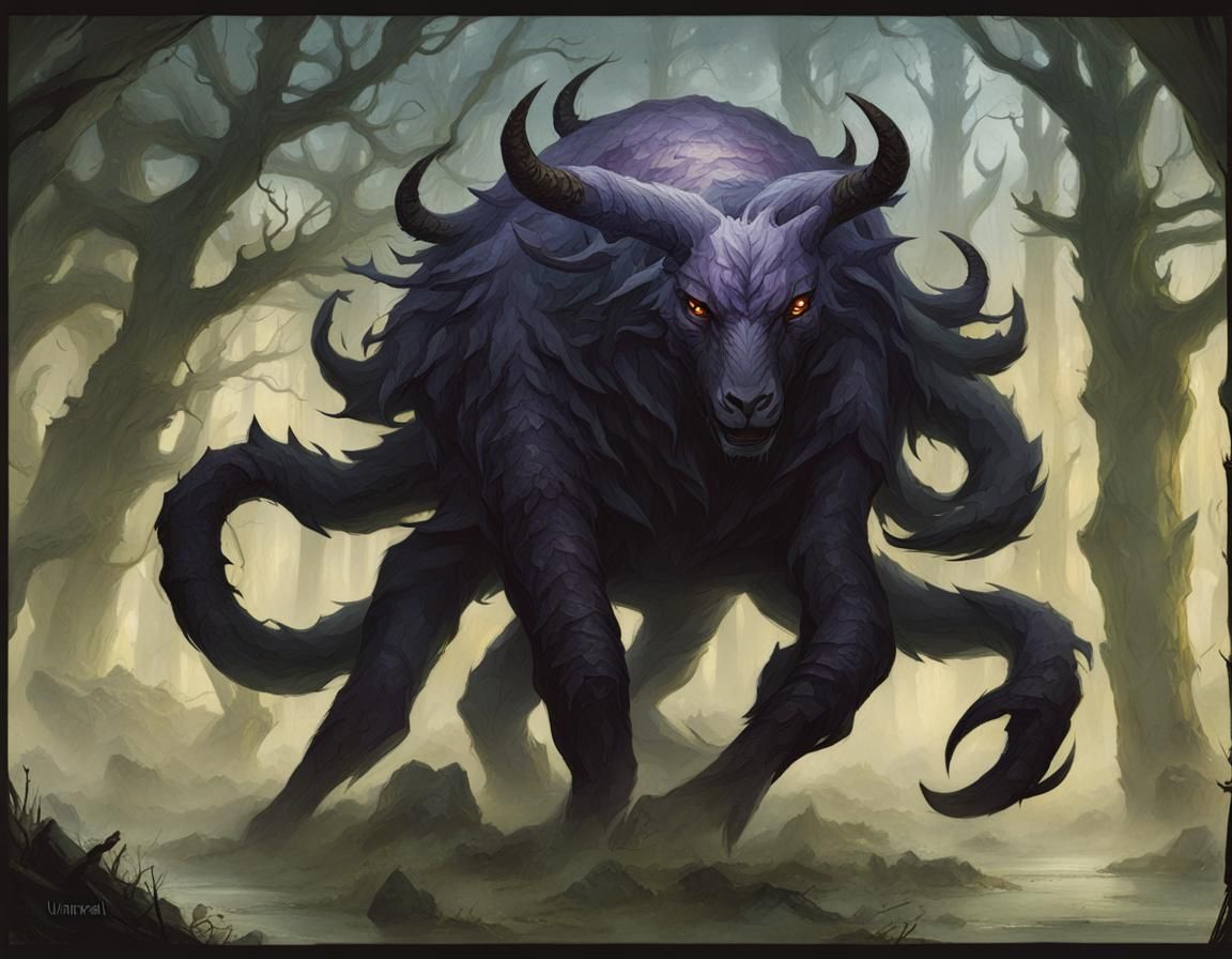 Child of the black goat - Umbral Animal in Trading Card Game...