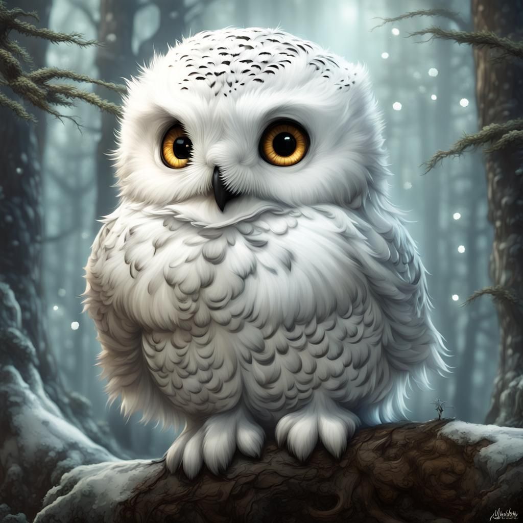 Baby Hedwig - AI Generated Artwork - NightCafe Creator