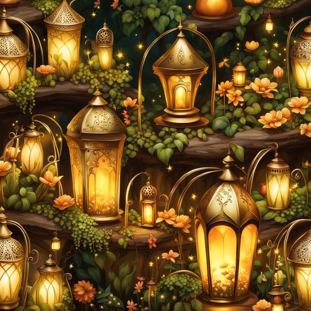 Fairy-Made Lanterns - AI Generated Artwork - NightCafe Creator