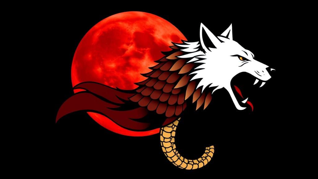 the Dacian wolf – the battle flag - Surreal Dacian Wolf Bat...