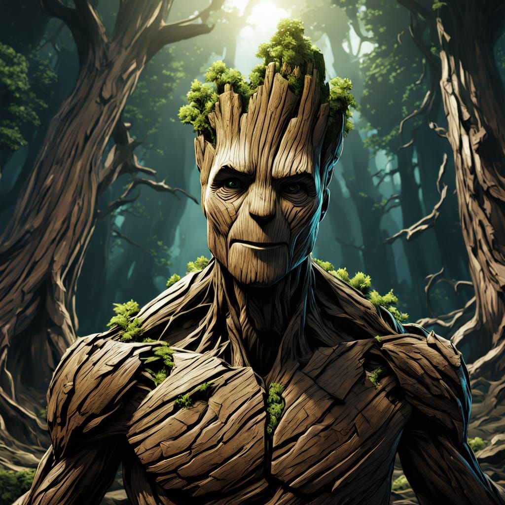 "We... are Groot." - "We... are Groot."