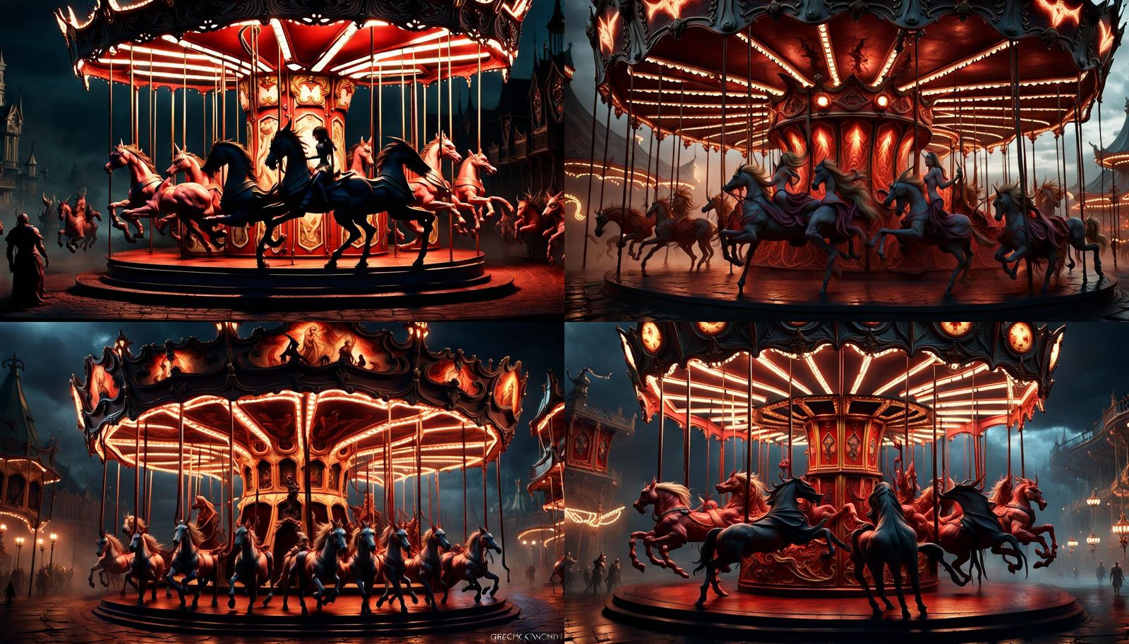 Carousel, on the 6th level of Dante's Inferno, succubi and demons ...