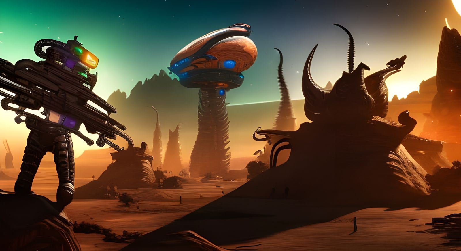 Good Night NC #190: Night In The Interplanetary Wild-West #9 - AI Generated Artwork - NightCafe ...