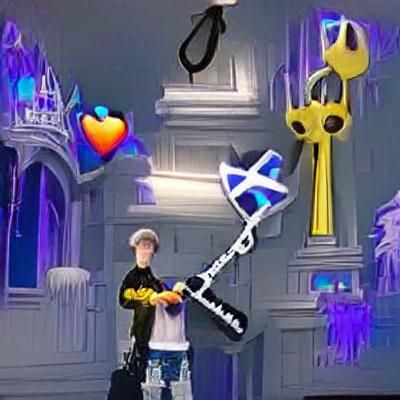 Bladee Holding the Dark Keyblade in Kingdom Hearts - AI Generated ...