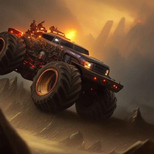 monster truck a masterpiece, 8k resolution, dark fantasy concept art ...