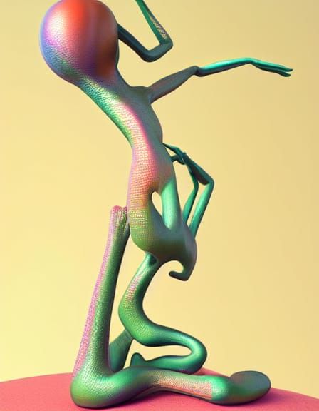 Personification of extreme elasticity - AI Art
