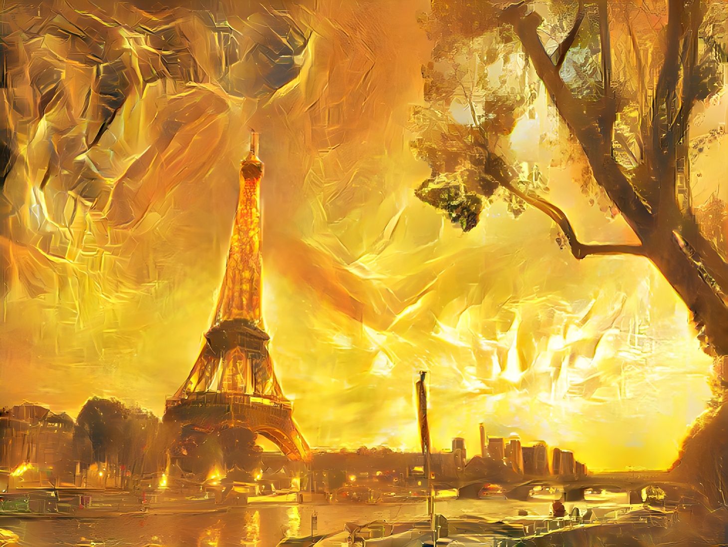 Eiffel Tower - AI Generated Artwork - NightCafe Creator