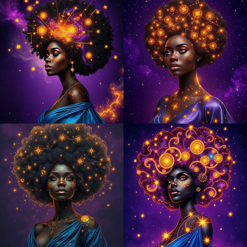 African Mystic - Mystical African Goddess Among Celestial St...