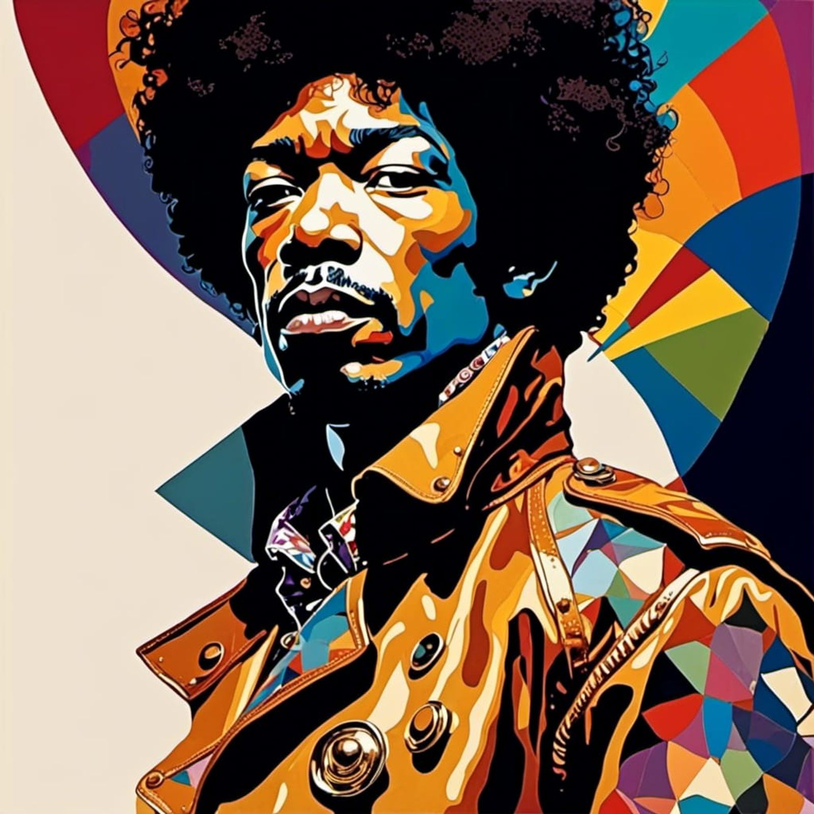 Jimi Hendrix afro hair psychedelic JC Leyendecker altarpiece by Egon ...