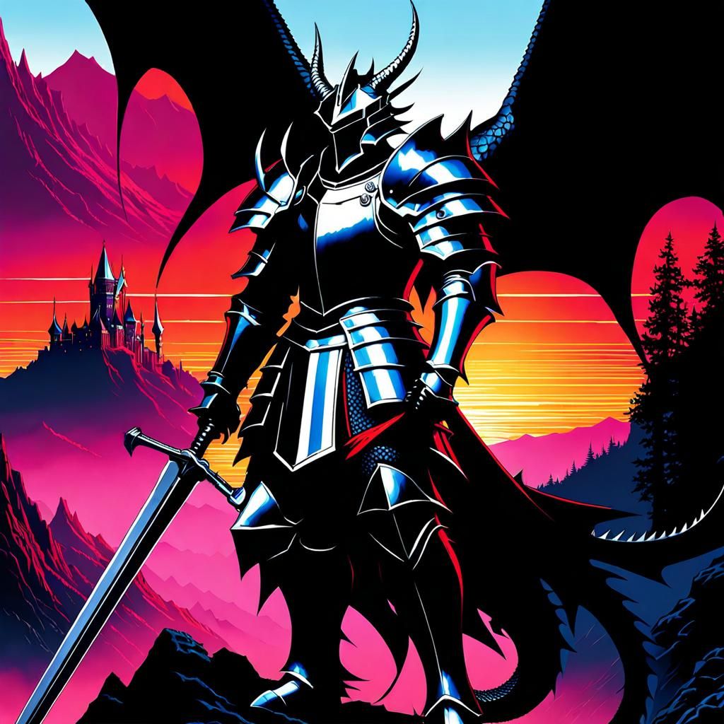 Draconic Knight - AI Generated Artwork - NightCafe Creator