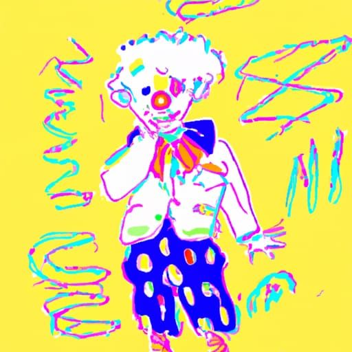 Clown kidcore cute pastel traumacore colorful glowing neon - AI ...