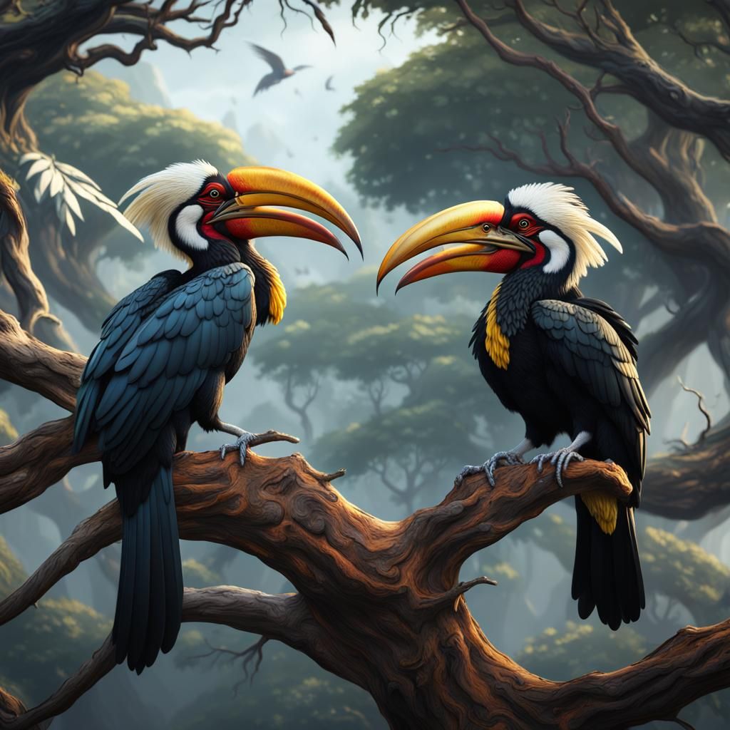 Hornbill - AI Generated Artwork - NightCafe Creator