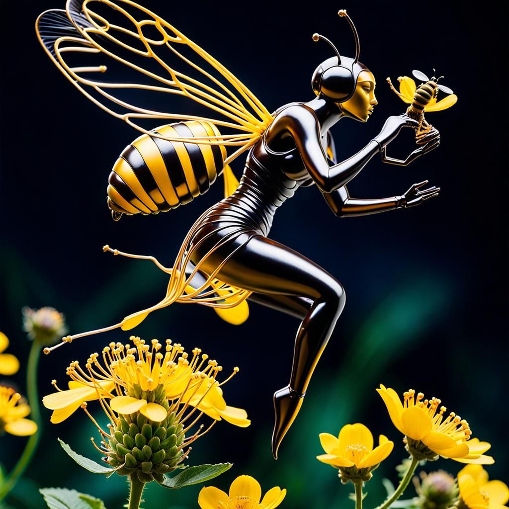BeeMan 🌸🐝 - AI Generated Artwork - NightCafe Creator