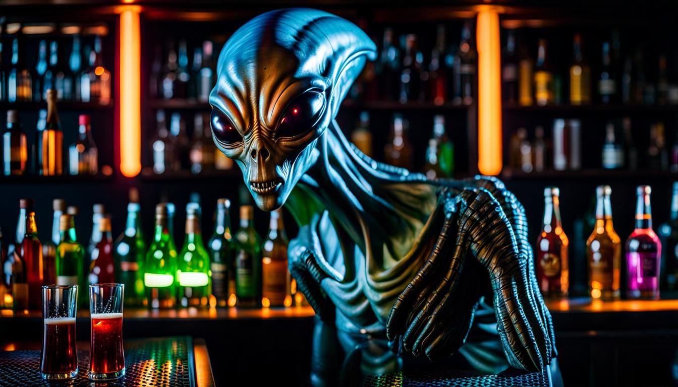 Alien Bartender - AI Generated Artwork - NightCafe Creator