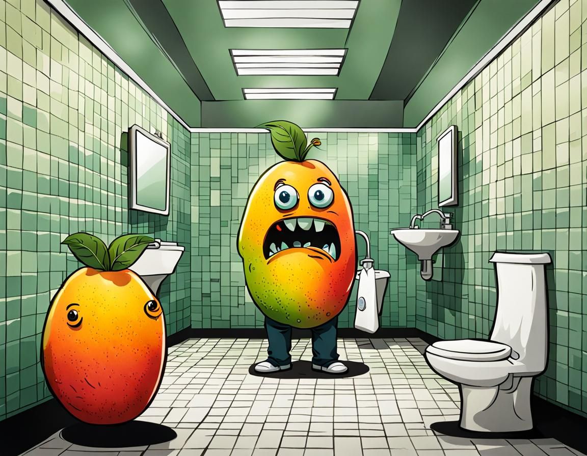 Creepy, scary and horrifying mango taking a piss in the fancy mans ...