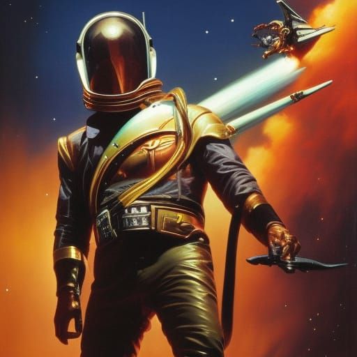 Retro Astronaut - AI Generated Artwork - NightCafe Creator