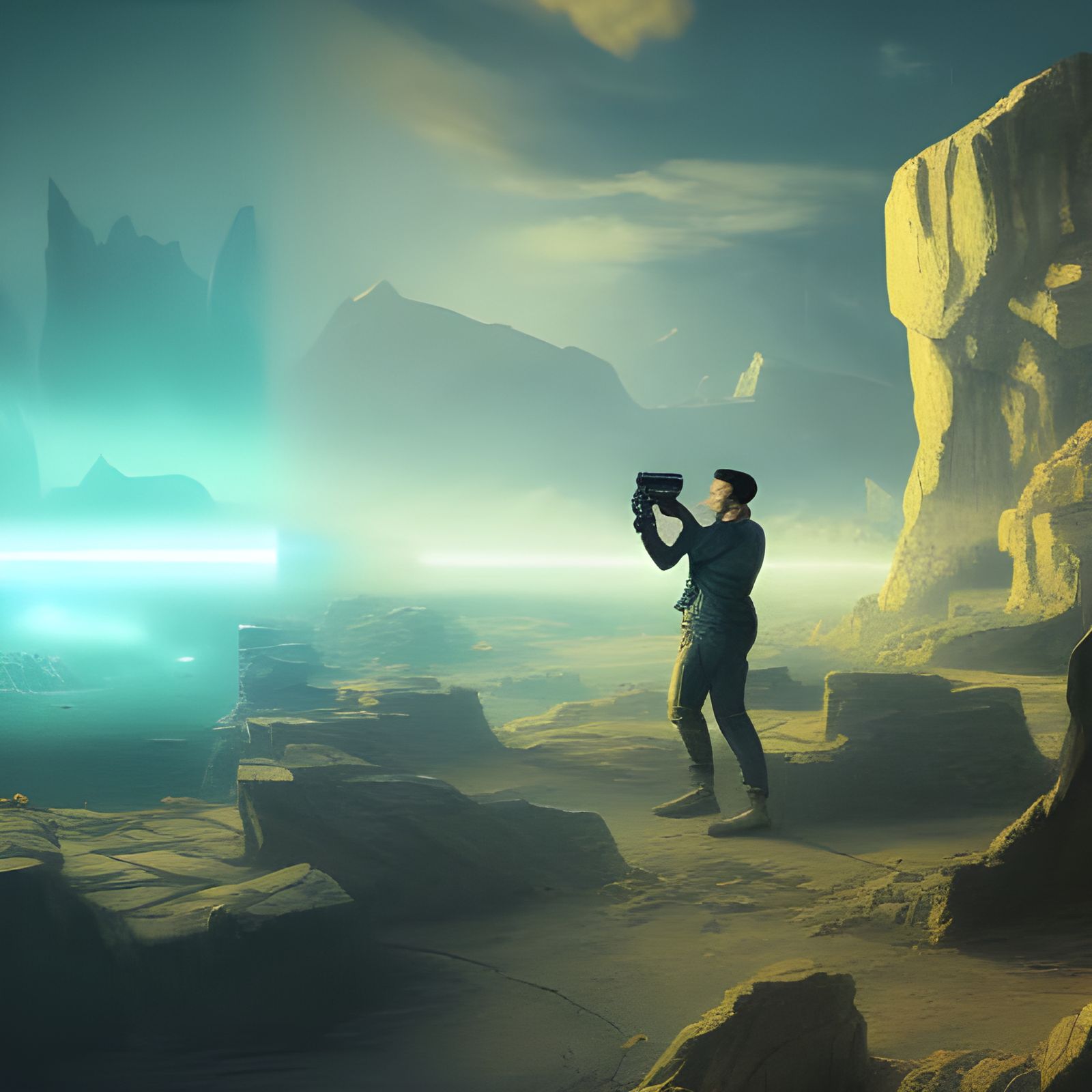 Shooting back in time - AI Generated Artwork - NightCafe Creator