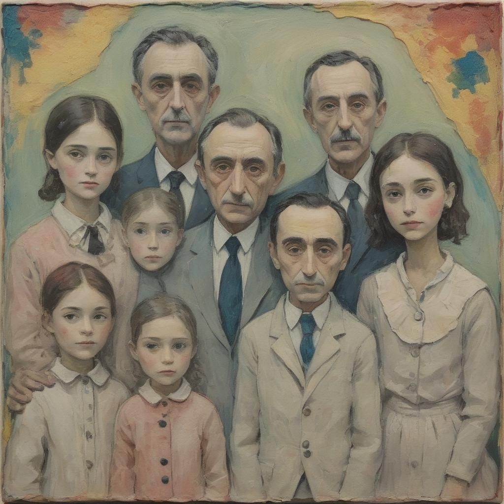 portrait: Paris (Fauvist Father, KIDS:3) Fingerpaint / SGRAFFITO ...