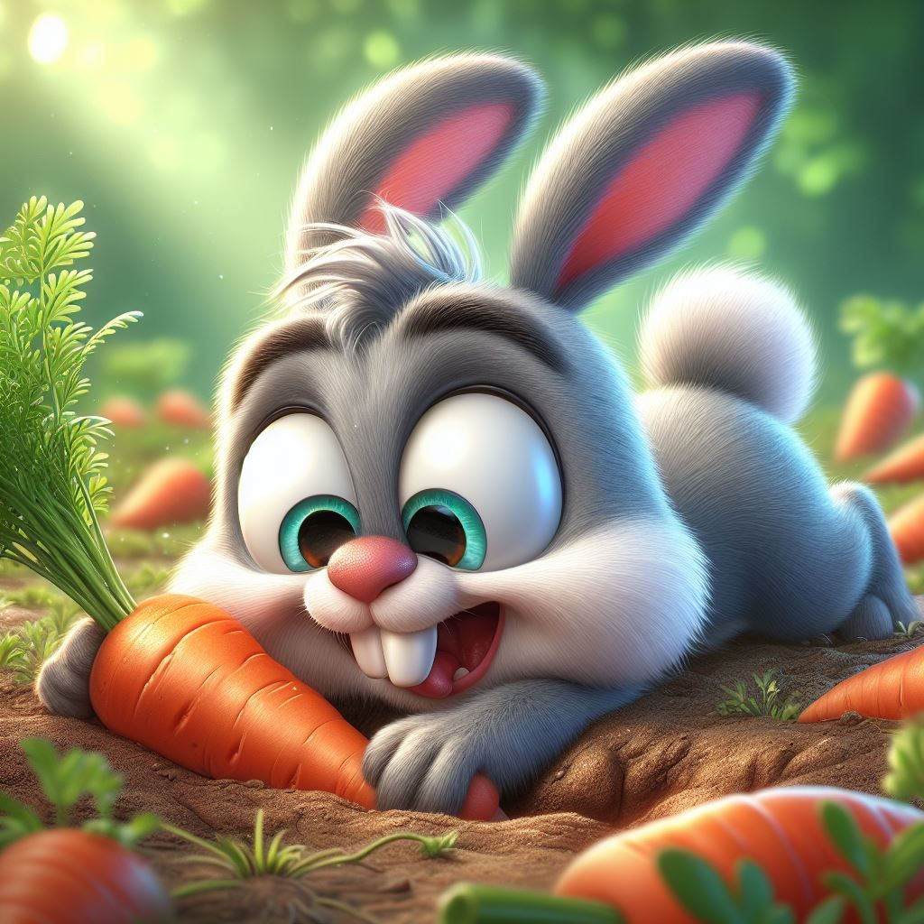 Bunny dinner - AI Generated Artwork - NightCafe Creator