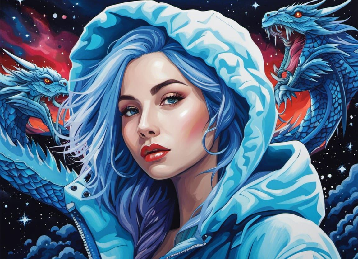 Blue Dragon - AI Generated Artwork - NightCafe Creator