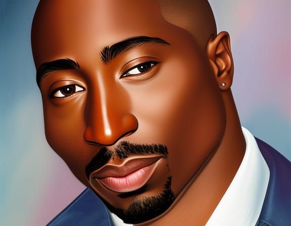 Professional portrait Tupac, head and shoulders, 8k resolution ...