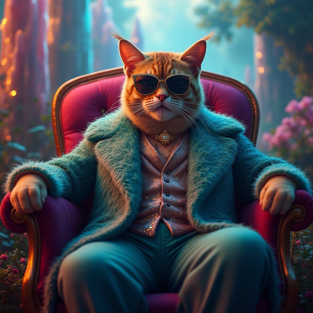 elton john as a cat - Elton John as a Regal Feline in Sparkl...
