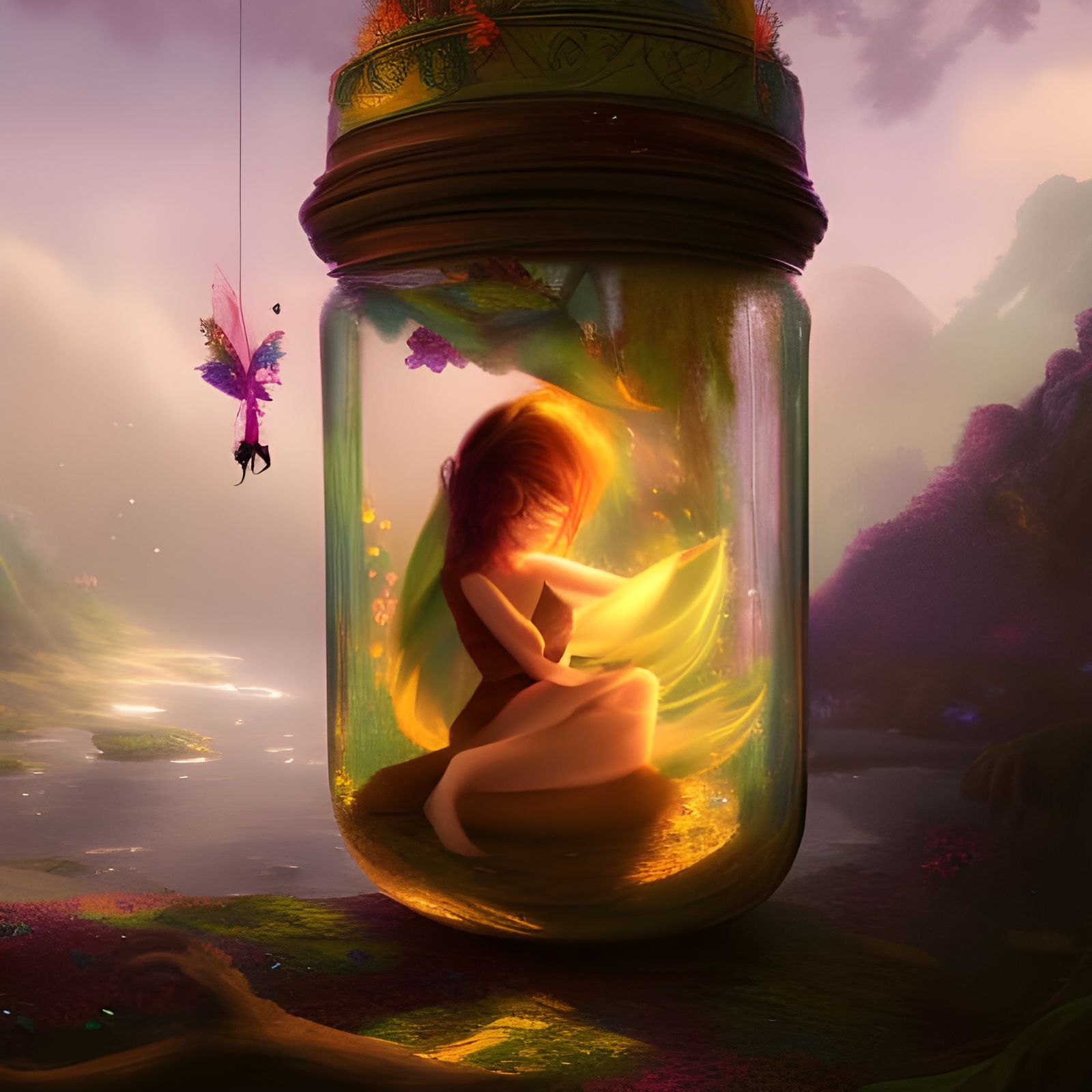 Captured Fairy - AI Generated Artwork - NightCafe Creator