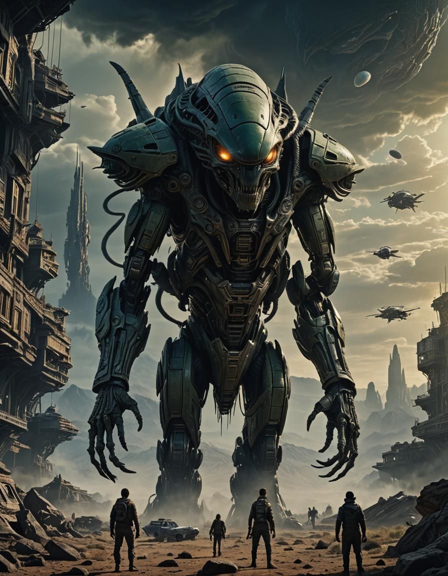 Alien Destroyer - AI Generated Artwork - NightCafe Creator