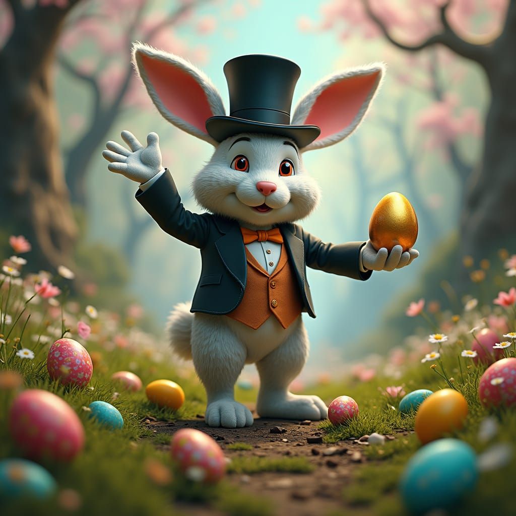 I'M ALL ABOUT THE FUN - Easter Bunny as Mr. Monopoly in Vibr...