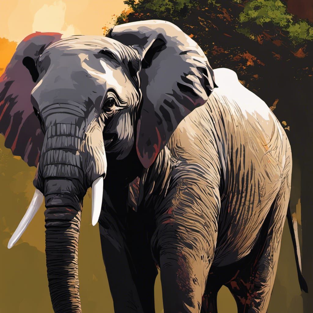 Elephant portrait - AI Generated Artwork - NightCafe Creator