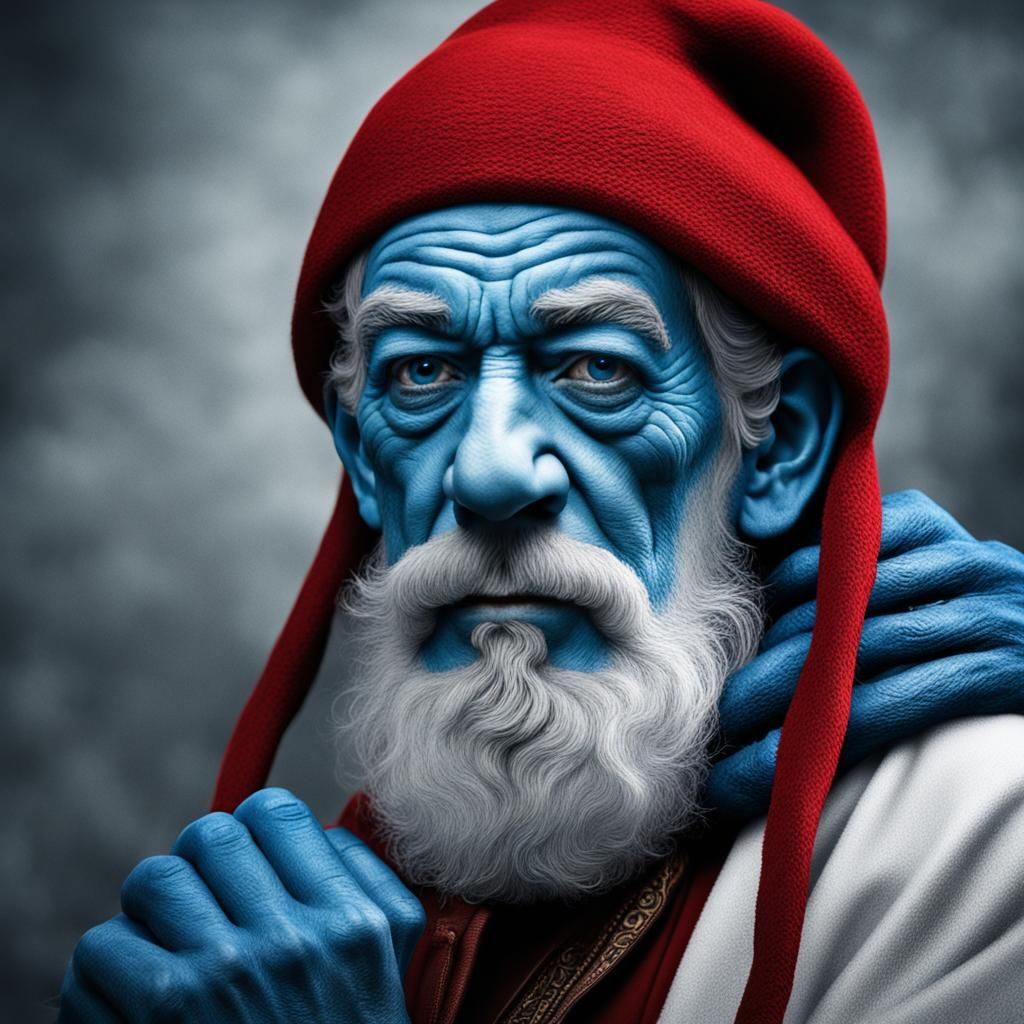 Papa Smurf - AI Generated Artwork - NightCafe Creator