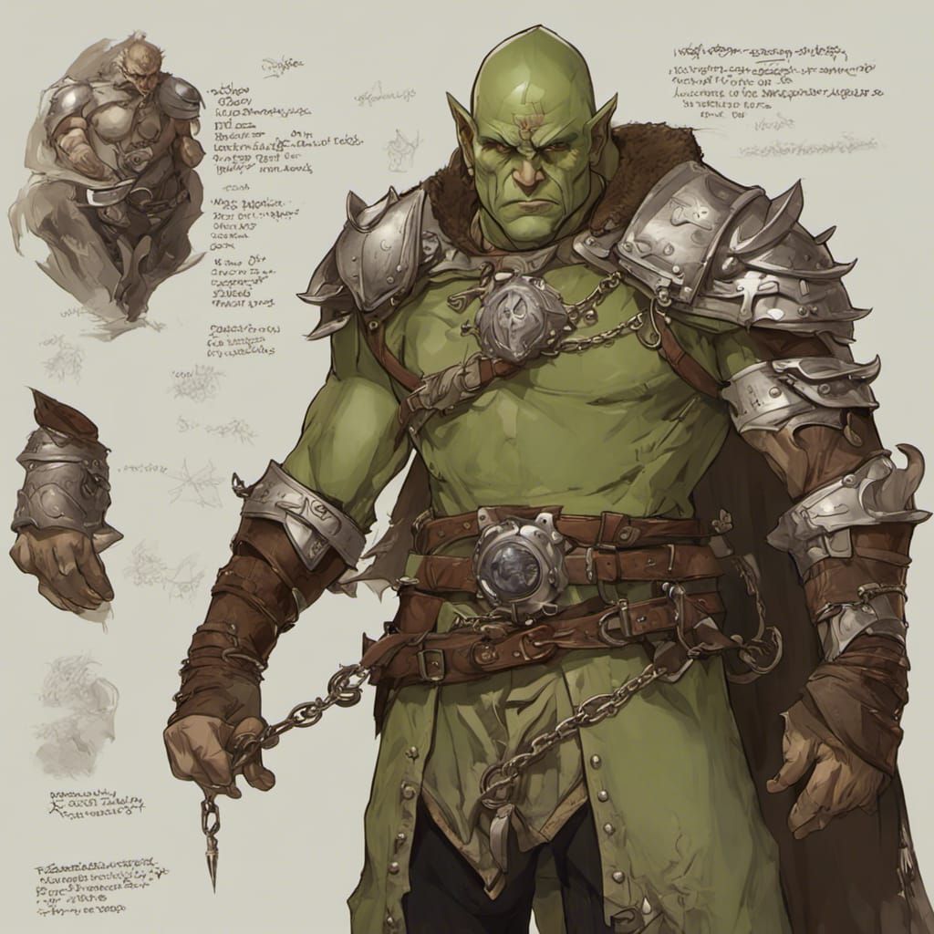 Part-Orc Paladin - AI Generated Artwork - NightCafe Creator