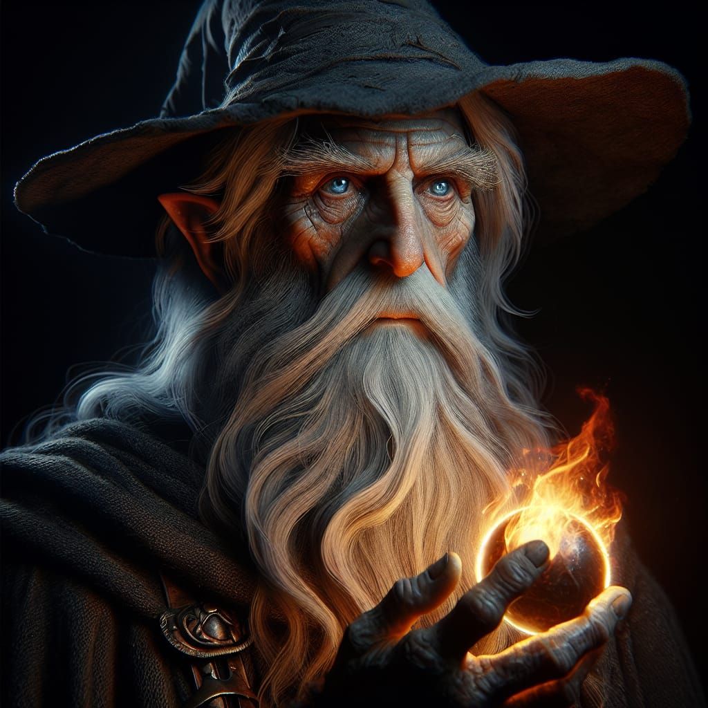 Portrait of an old wizard - Portrait of an old wizard