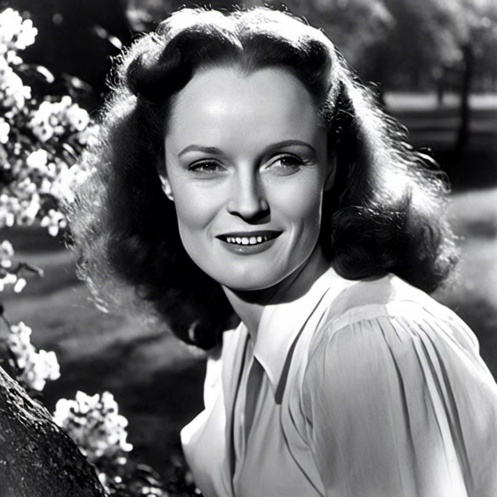 "walking in the park in the springtime, big gap-toothed grin, HD 1950 Technicolor movie, white ...