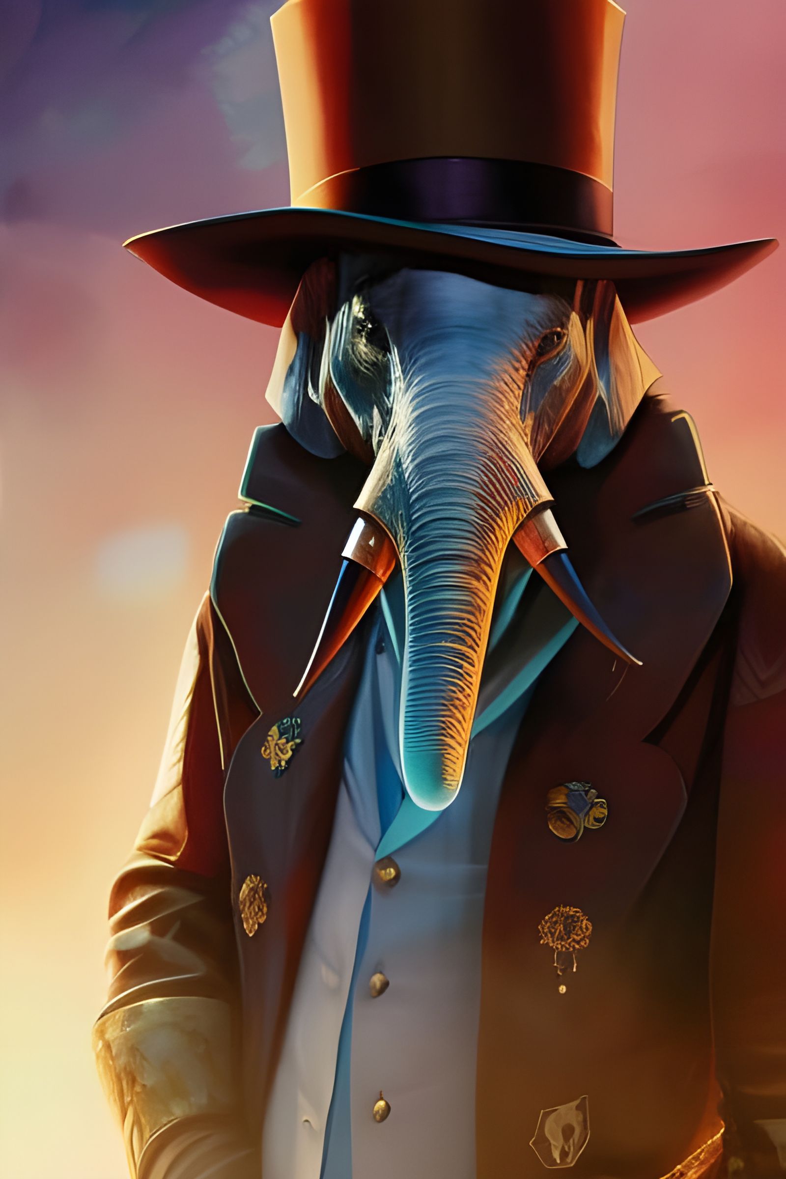 badass smiling elephant - AI Generated Artwork - NightCafe Creator