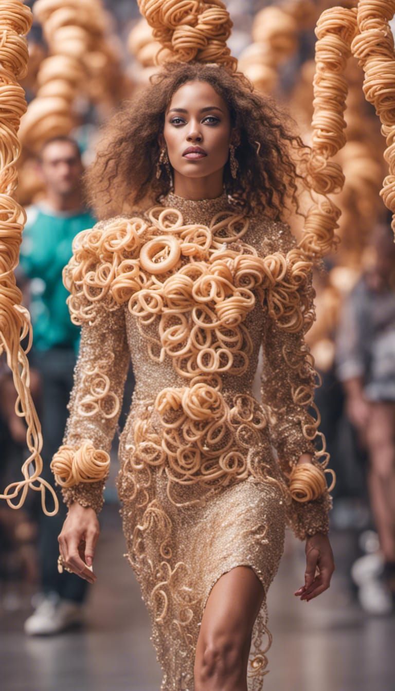 Hot Spaghetti Mess Dress - AI Generated Artwork - NightCafe Creator