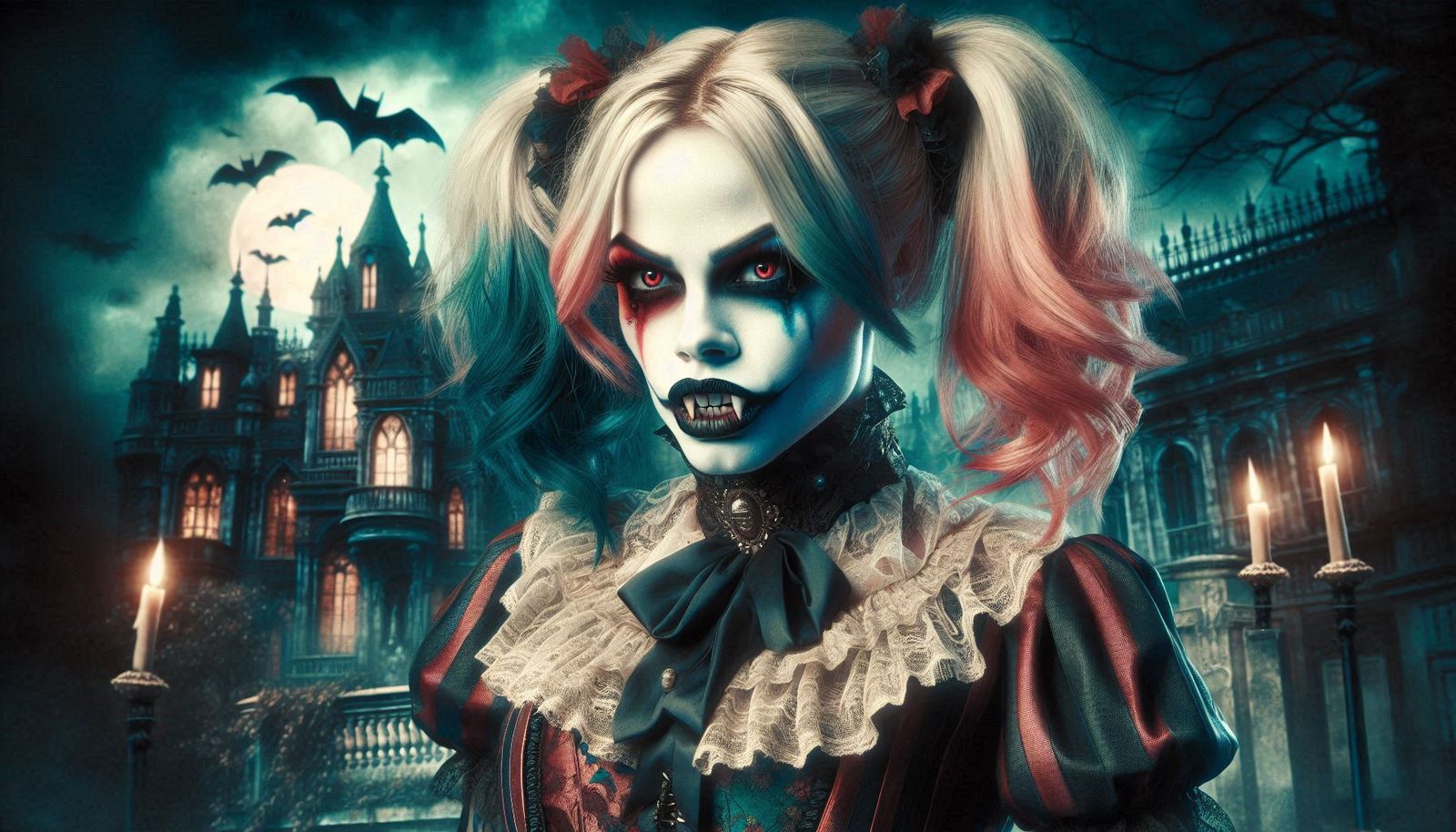 Vampire Harley Quinn - AI Generated Artwork - NightCafe Creator