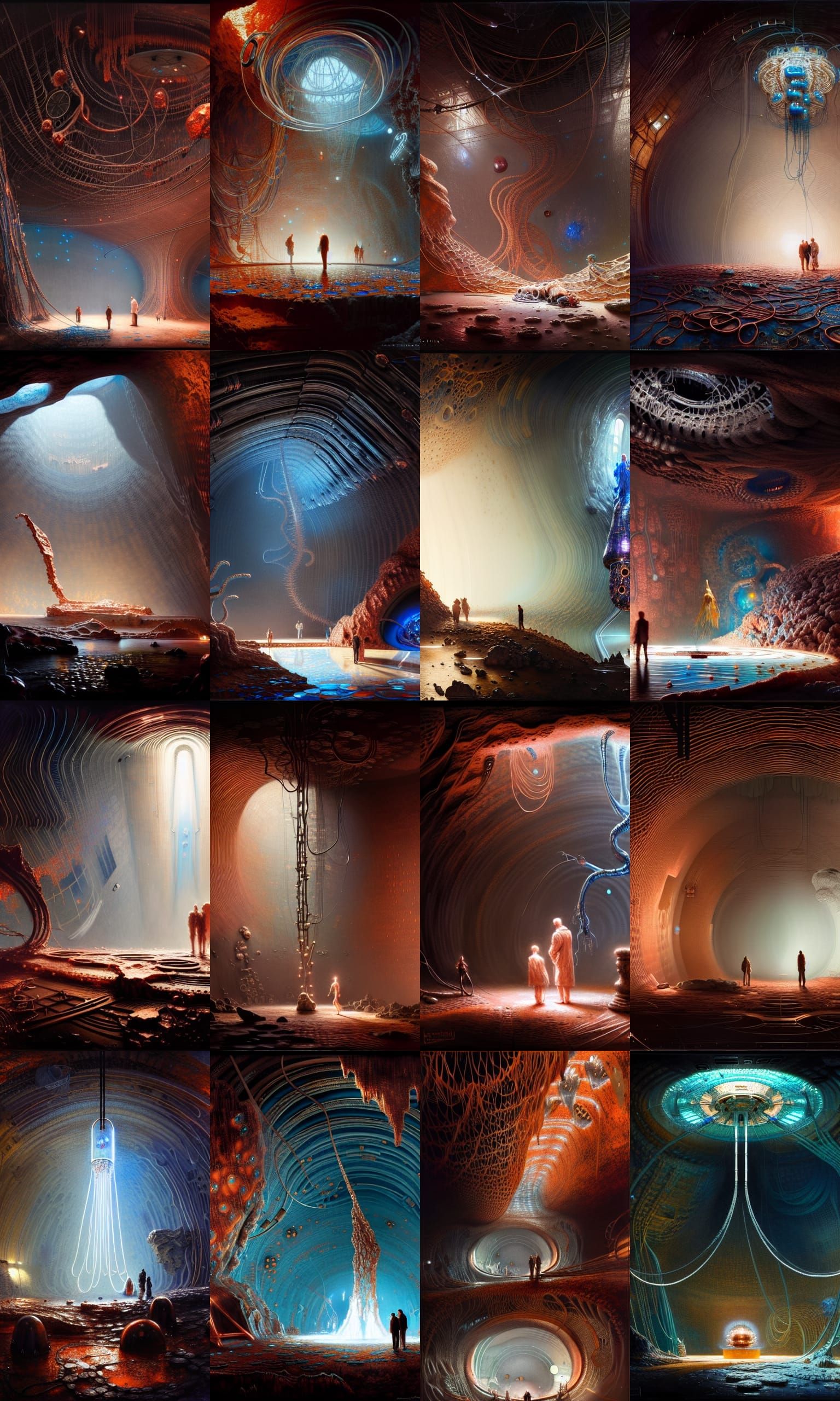 Underground cavern, consoles, massive alien quantum computer made if ...