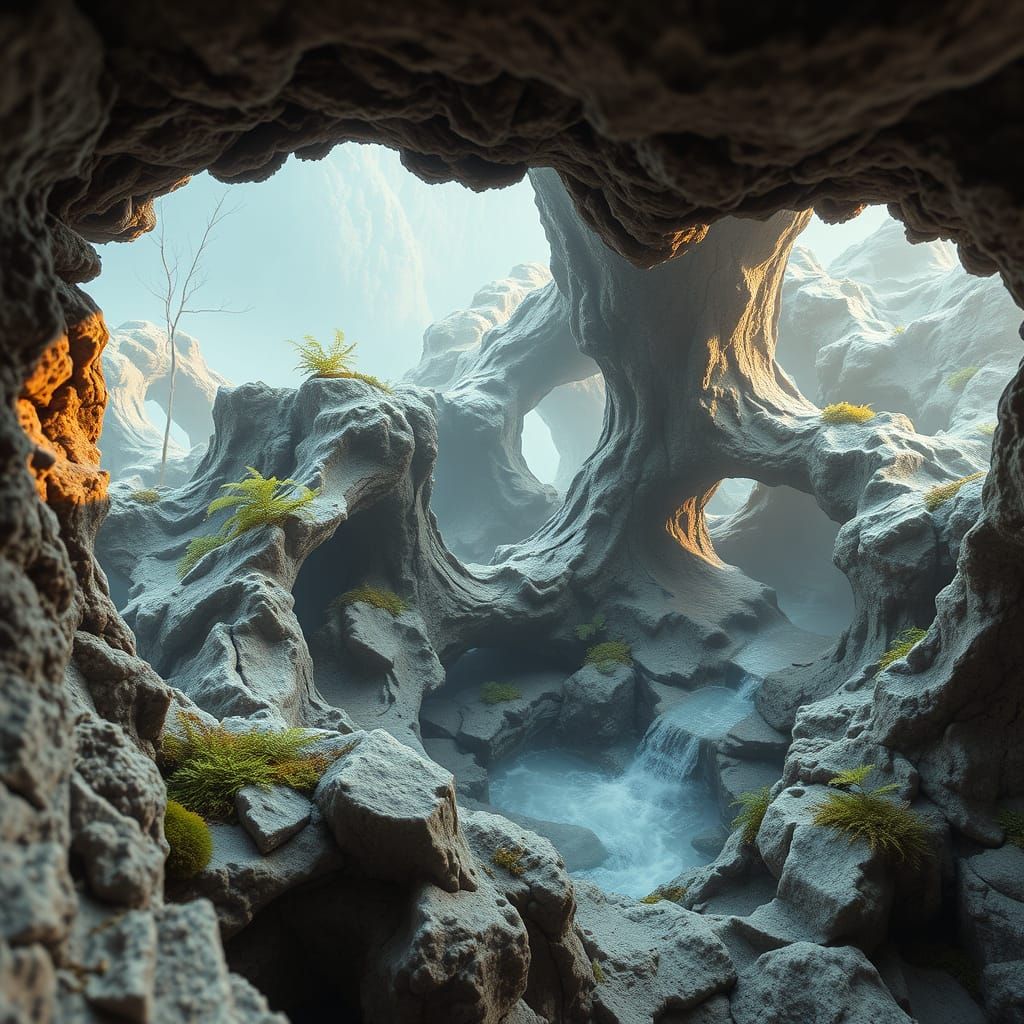 fractals in nature - Ethereal Fractal Landscape with Tessell...