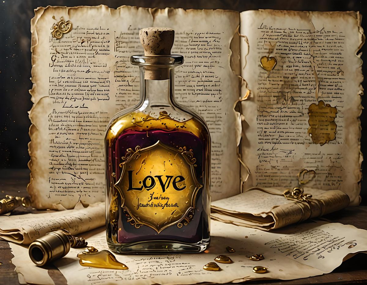 parchment journal page, tattered edges, encaustic art, an intricate and ...