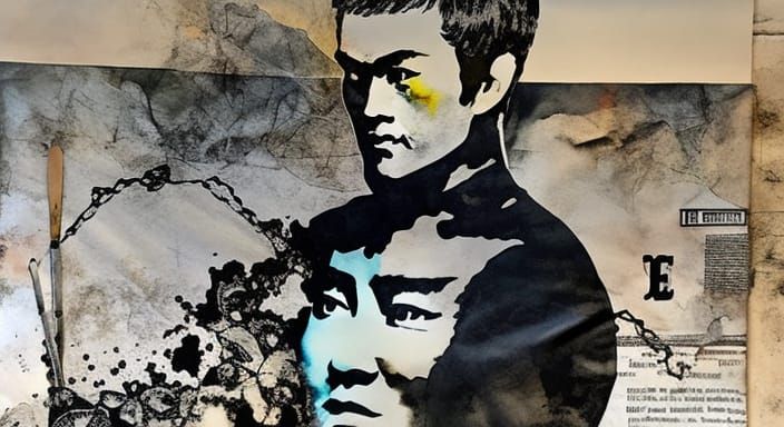 Bruce Lee - Legend - InkPaper - AI Generated Artwork - NightCafe Creator