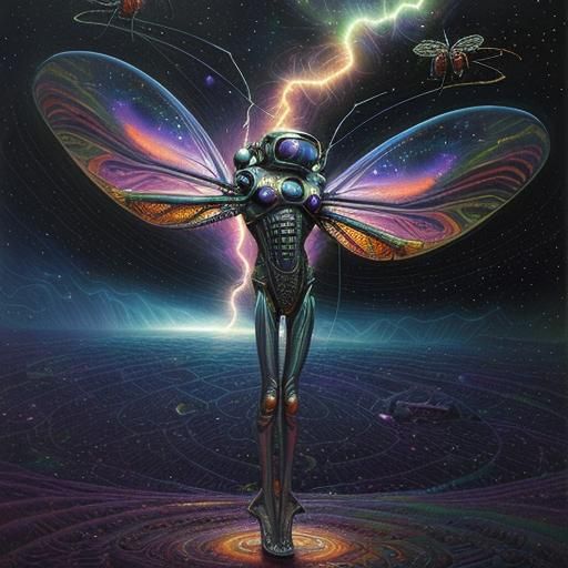 Moth Droid From Umnar 12 - AI Generated Artwork - NightCafe Creator