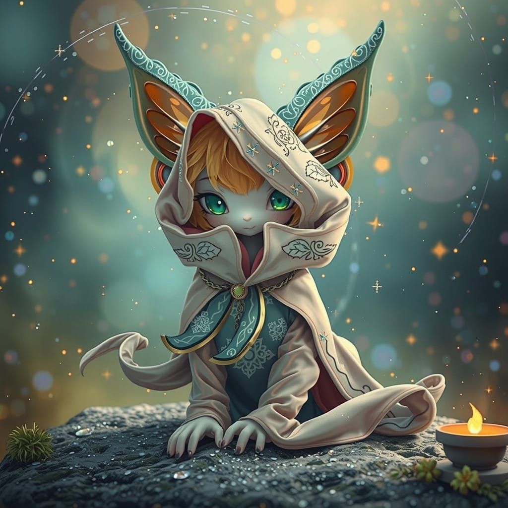 Enchanted Firefly Dancer in a Vibrant Snowglobe Sc... - AI Art