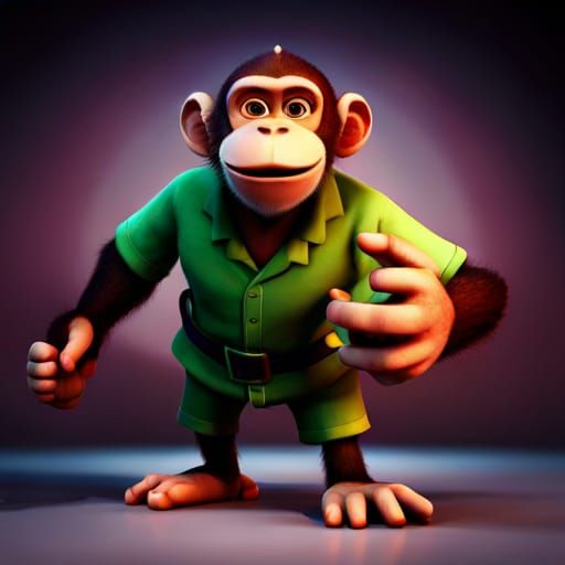 Peter Pan the Monkey - AI Generated Artwork - NightCafe Creator