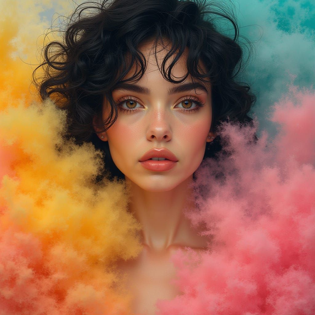 Ethereal Goddess in Vibrant Dreamscapes - AI Art