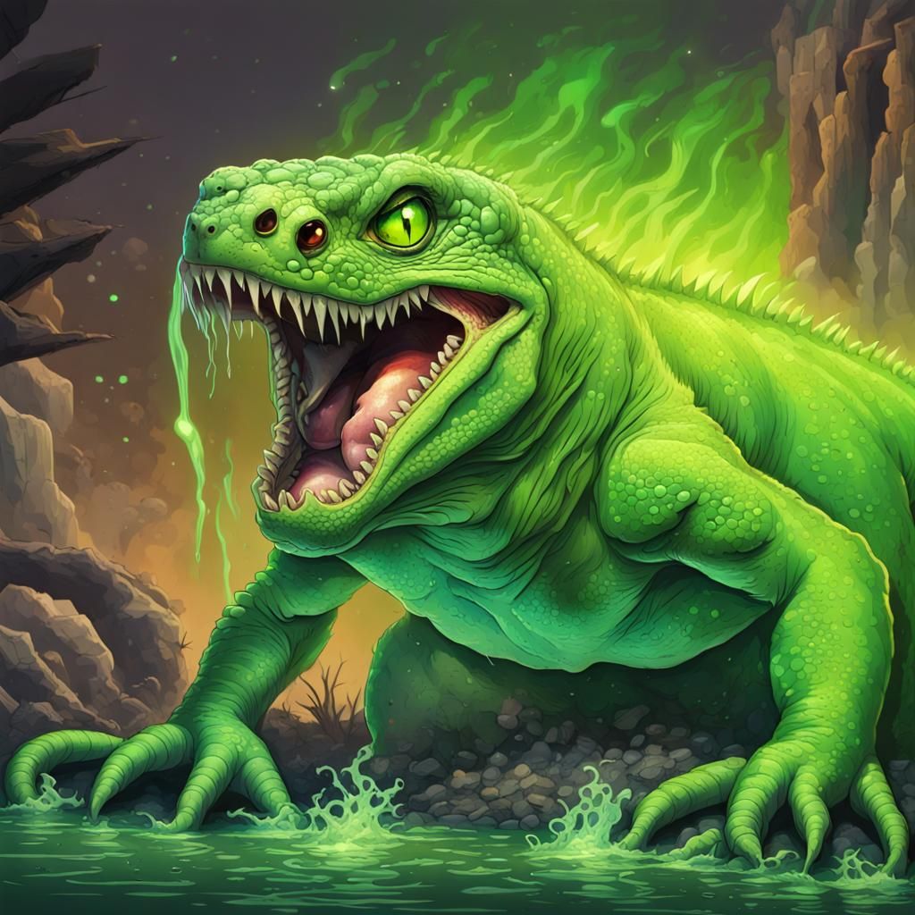 Scary lizard - AI Generated Artwork - NightCafe Creator