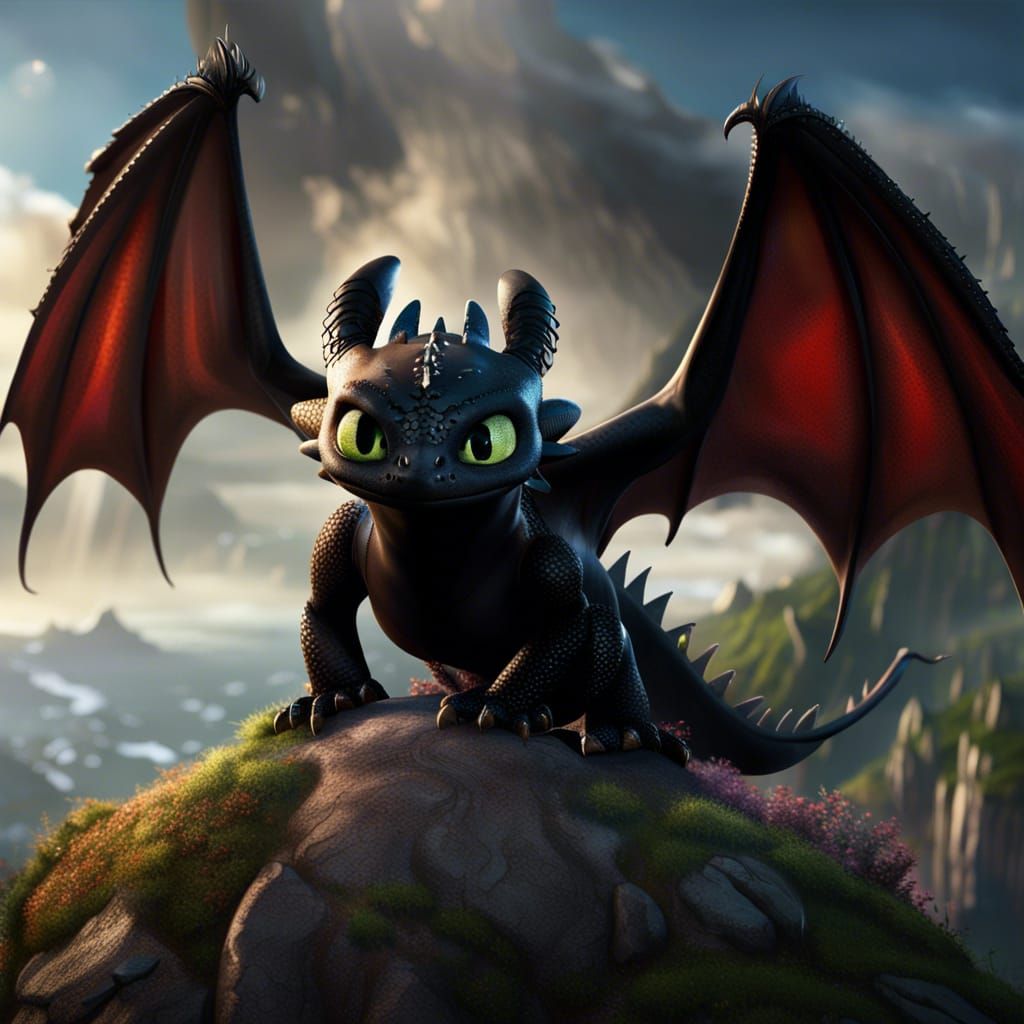 Toothless. - AI Generated Artwork - NightCafe Creator