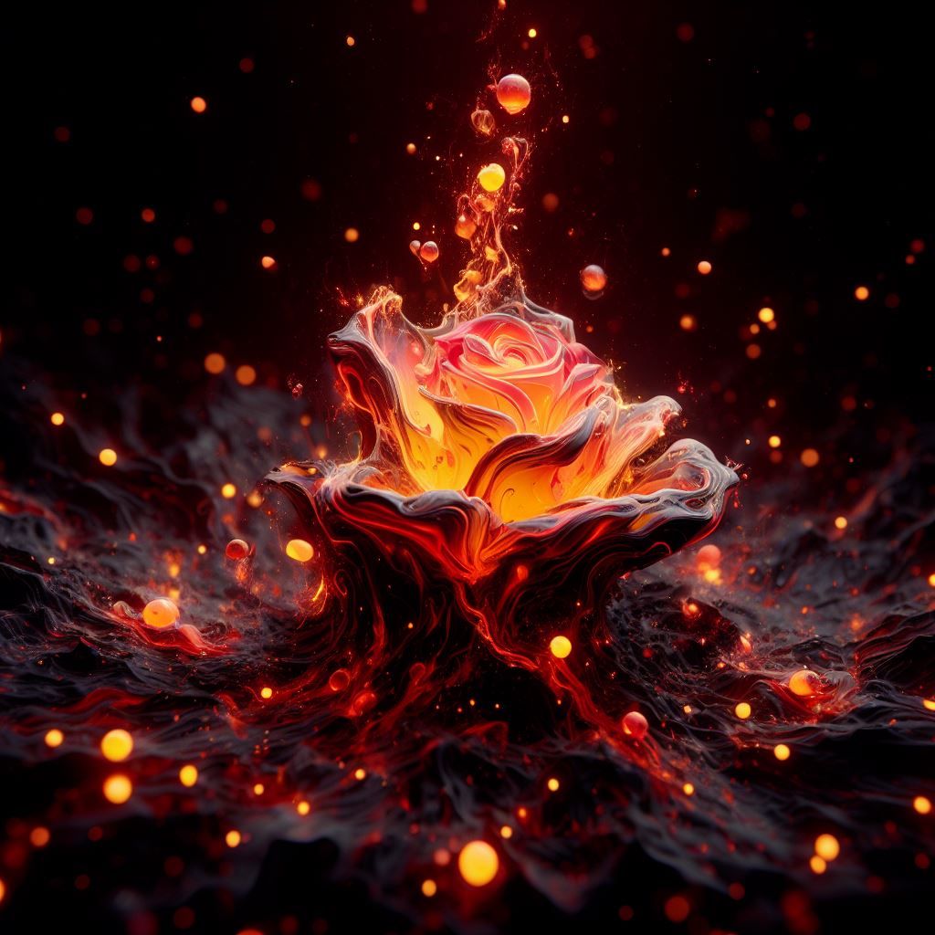 Magma Rose - AI Generated Artwork - NightCafe Creator