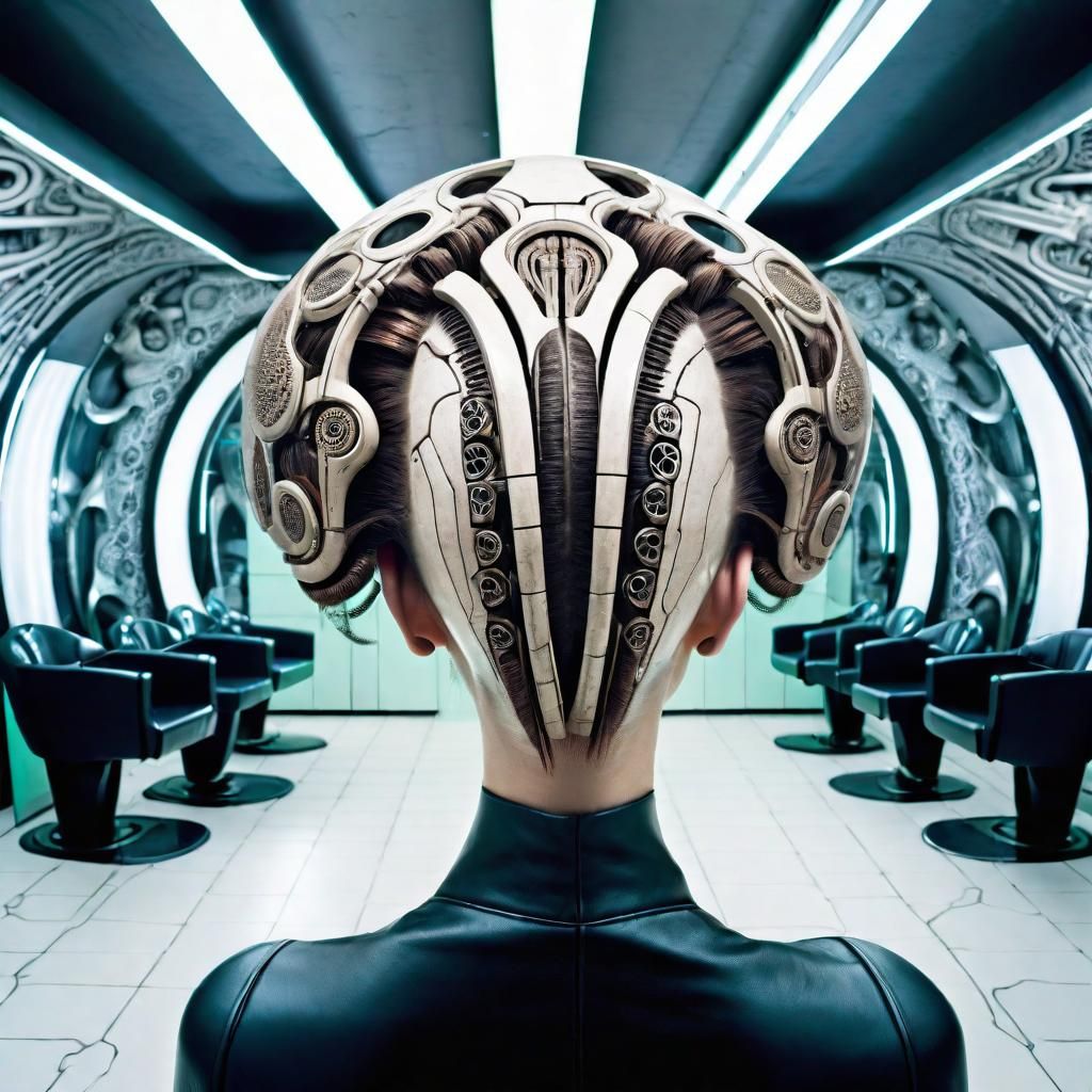 Futuristic cyborg hair salon 💇‍♀️ - AI Generated Artwork - NightCafe ...